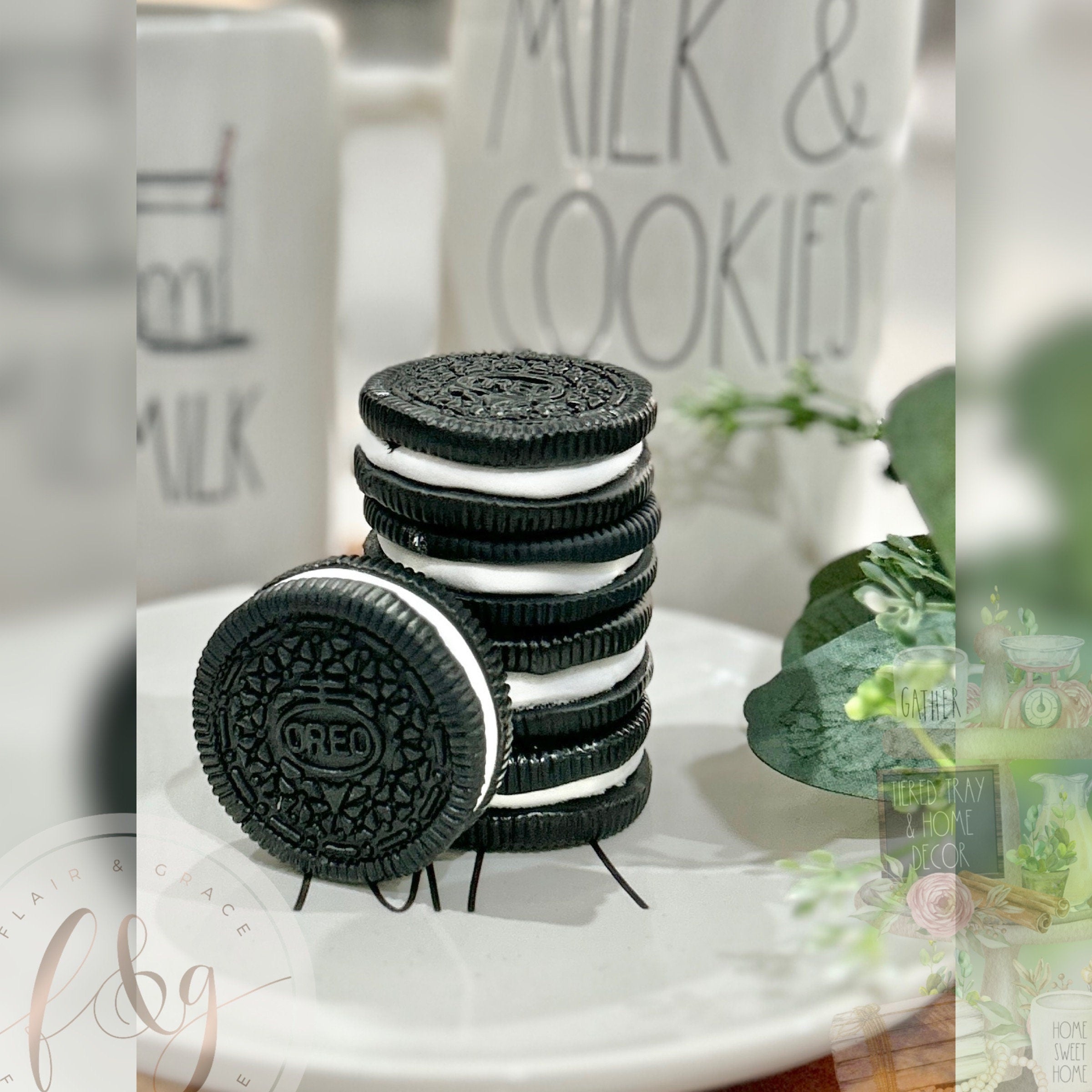 Tiered Tray Decor - Faux Oreo Cookies / Oreo Biscuits – Flair & Grace