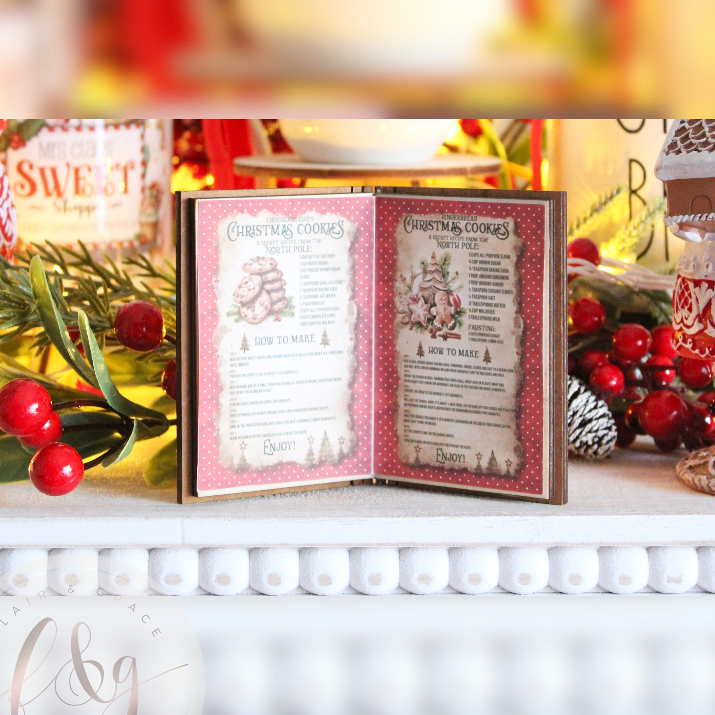Mrs Claus’ Sweet Shoppe Collection - Mrs Claus’ Recipe Book – Flair & Grace