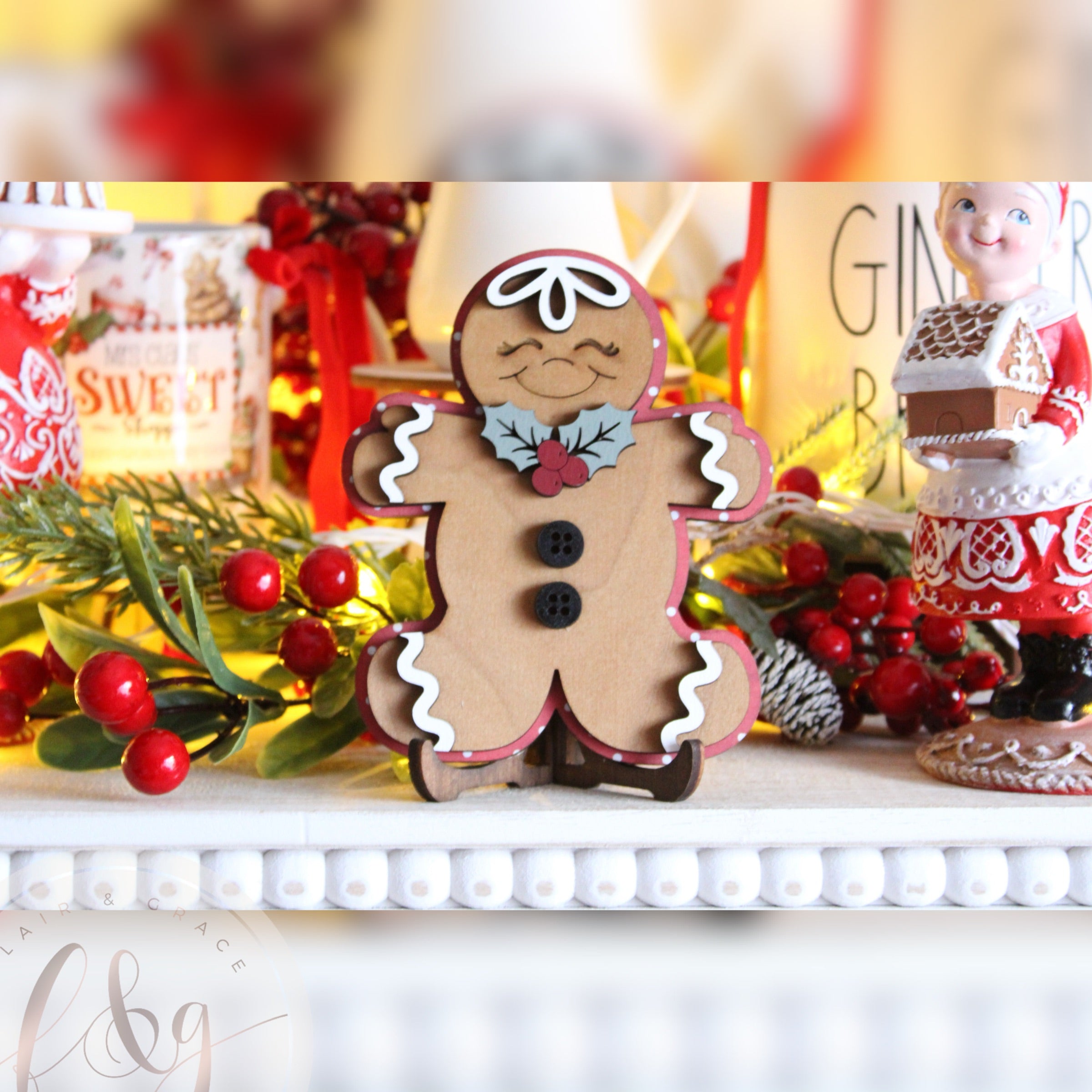 Mrs Claus’ Sweet Shoppe Collection - Gingerbread Man – Flair & Grace