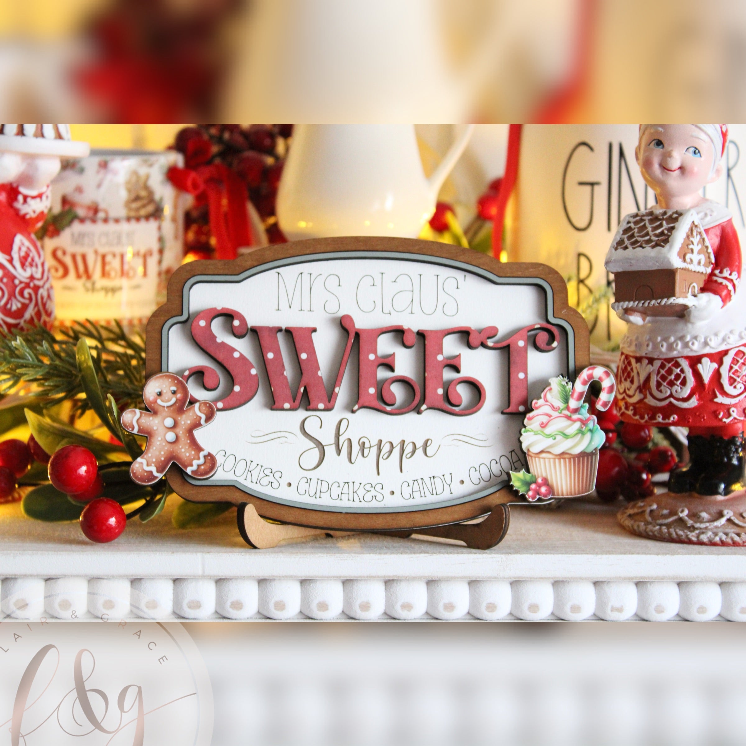 Mrs Claus’ Sweet Shoppe Collection - Shop Sign – Flair & Grace