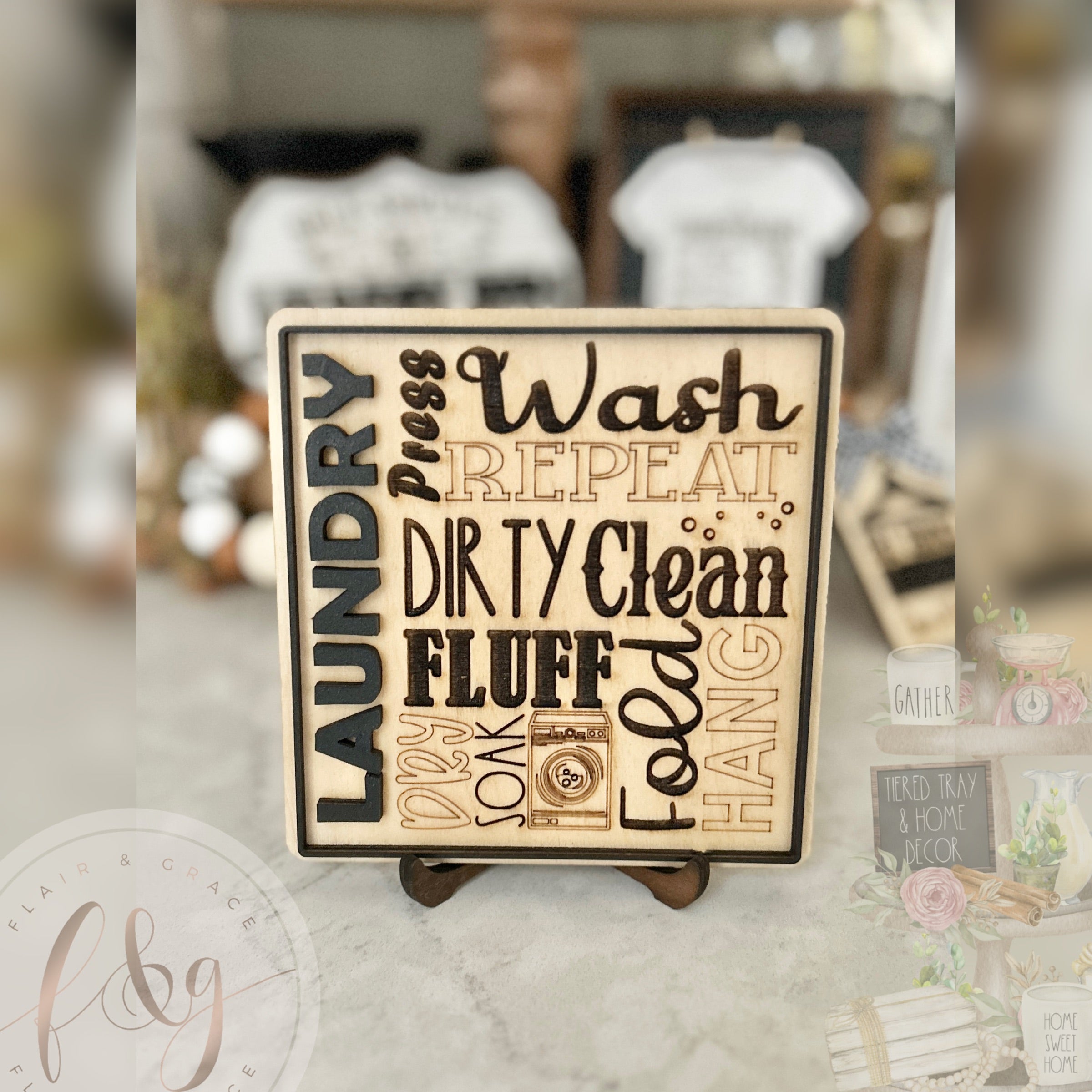 Loads of Laundry Collection - Laundry Words sign – Flair & Grace